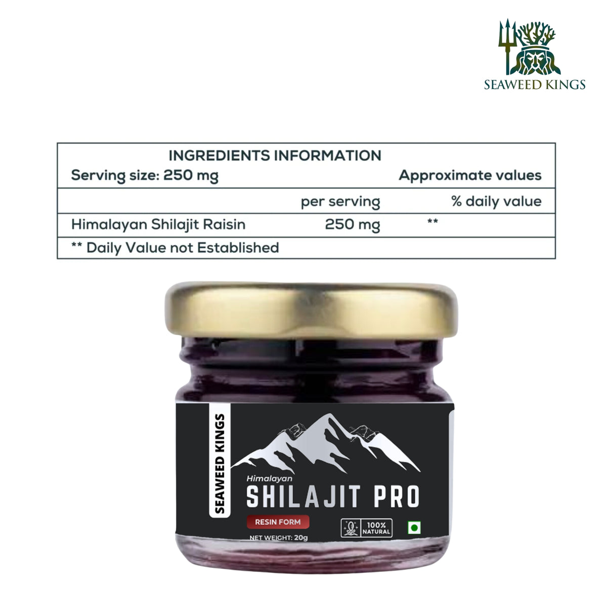 Himalayan Shilajit Gold Resine Organic 100% Pure | Lab Tested - Seaweed ...