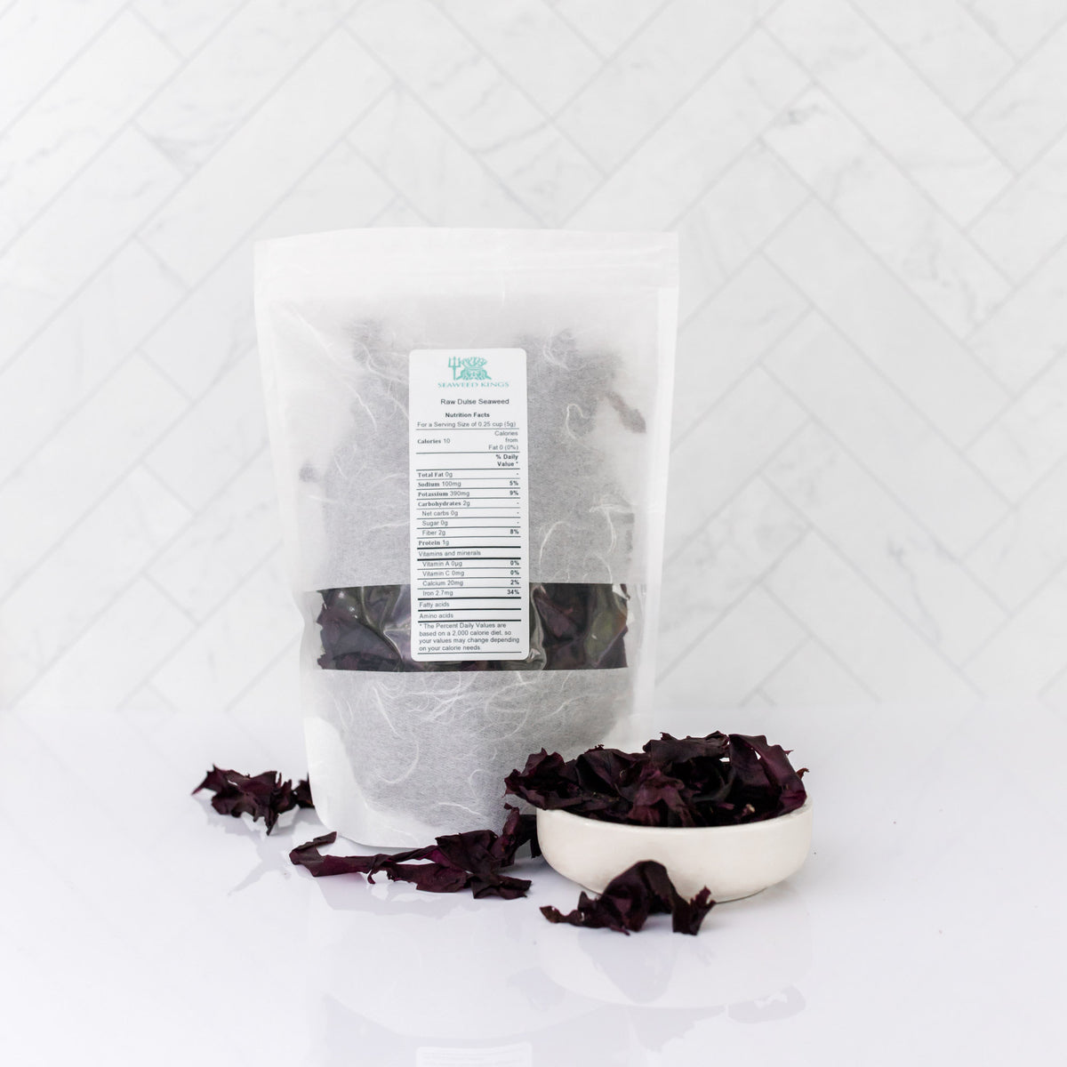 Atlantic Dulse Whole Leaf Wildcrafted Bulk Dulse from Maine - Seaweed Kings